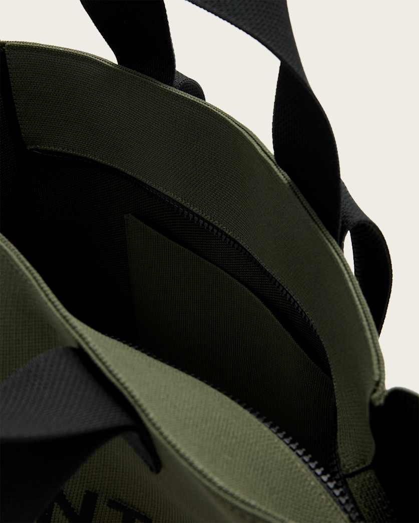 Izzy Logo Print Medium Tote Bag Olive Green | ALLSAINTS